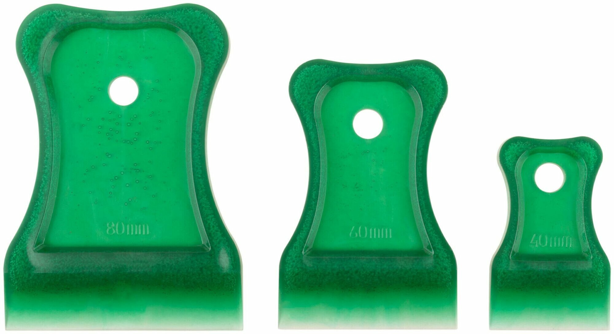 Шпатели, мягкий пластик, 40 60 80 мм, набор 3 шт, цветные