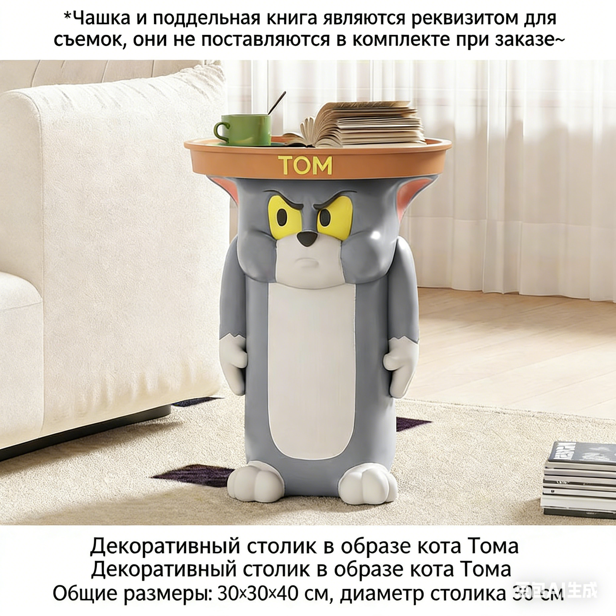 Украшения от пола до потолка с рисунком кота Тома, стильные и простые, высотой 40 см