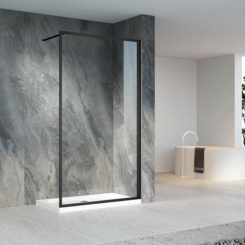 Душевая перегородка Veconi Korato 200х120 KR81B-120-01-C8 черный матовый