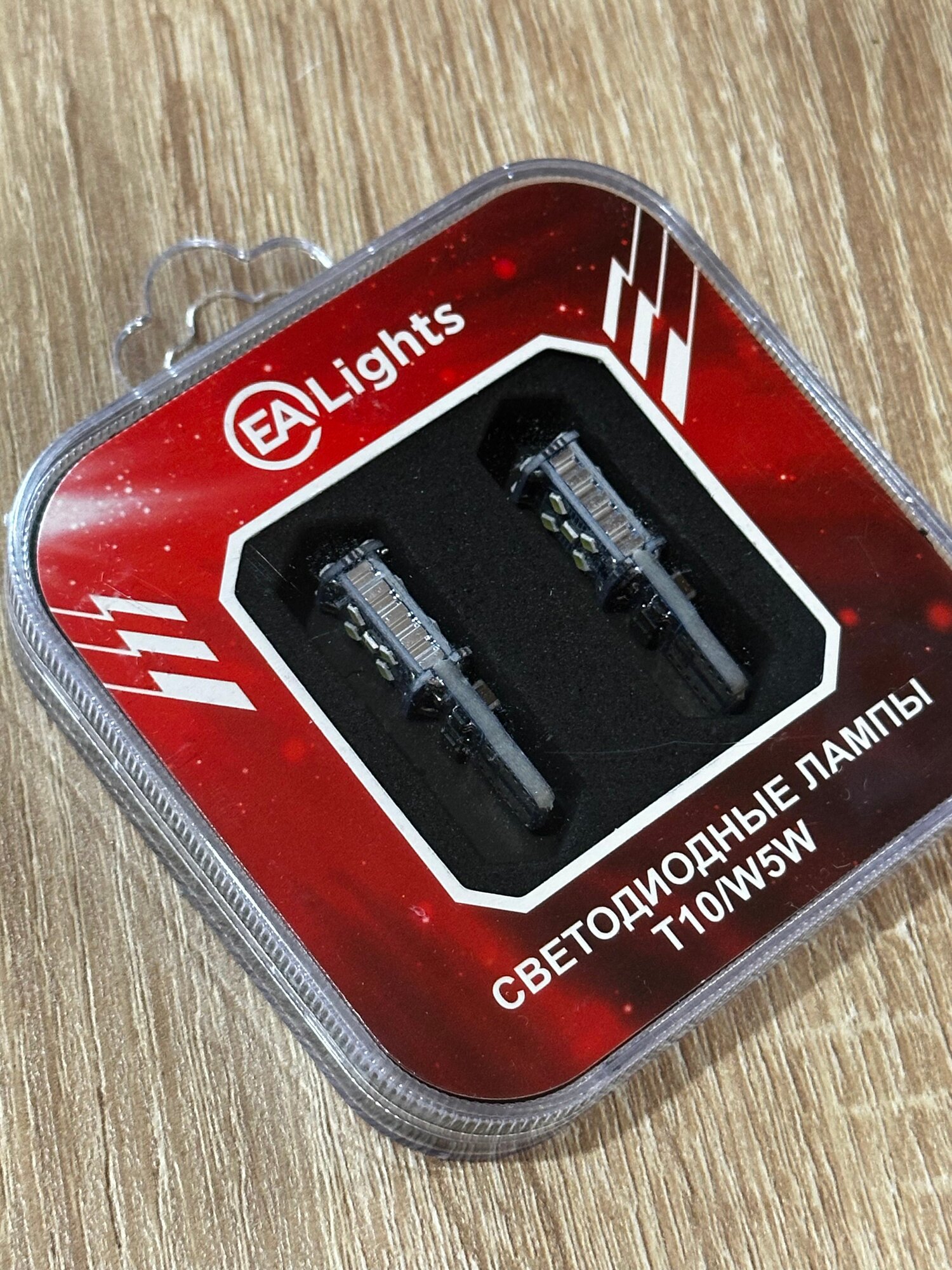 Лампа автомобильная светодиодная Ealight T10 Led 15 SMD W5W 12В CANBUS белый в комплекте 2 шт.