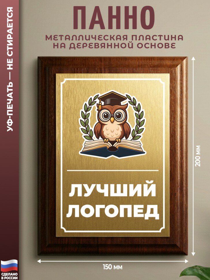 Настенный диплом "Лучший логопед"