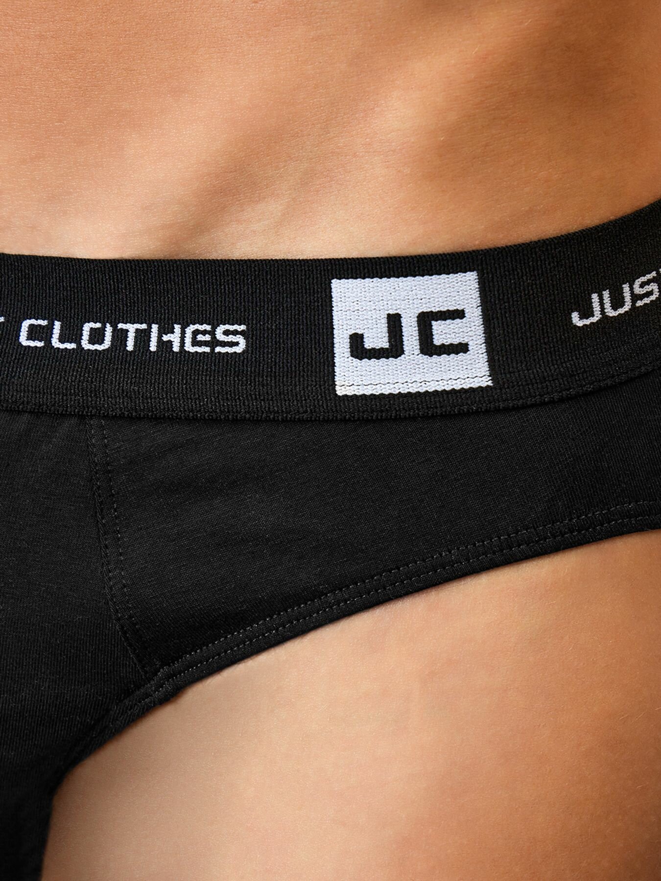Трусы JUST CLOTHES, комплект из 2 шт., размер L, черный/серый — фото 1
