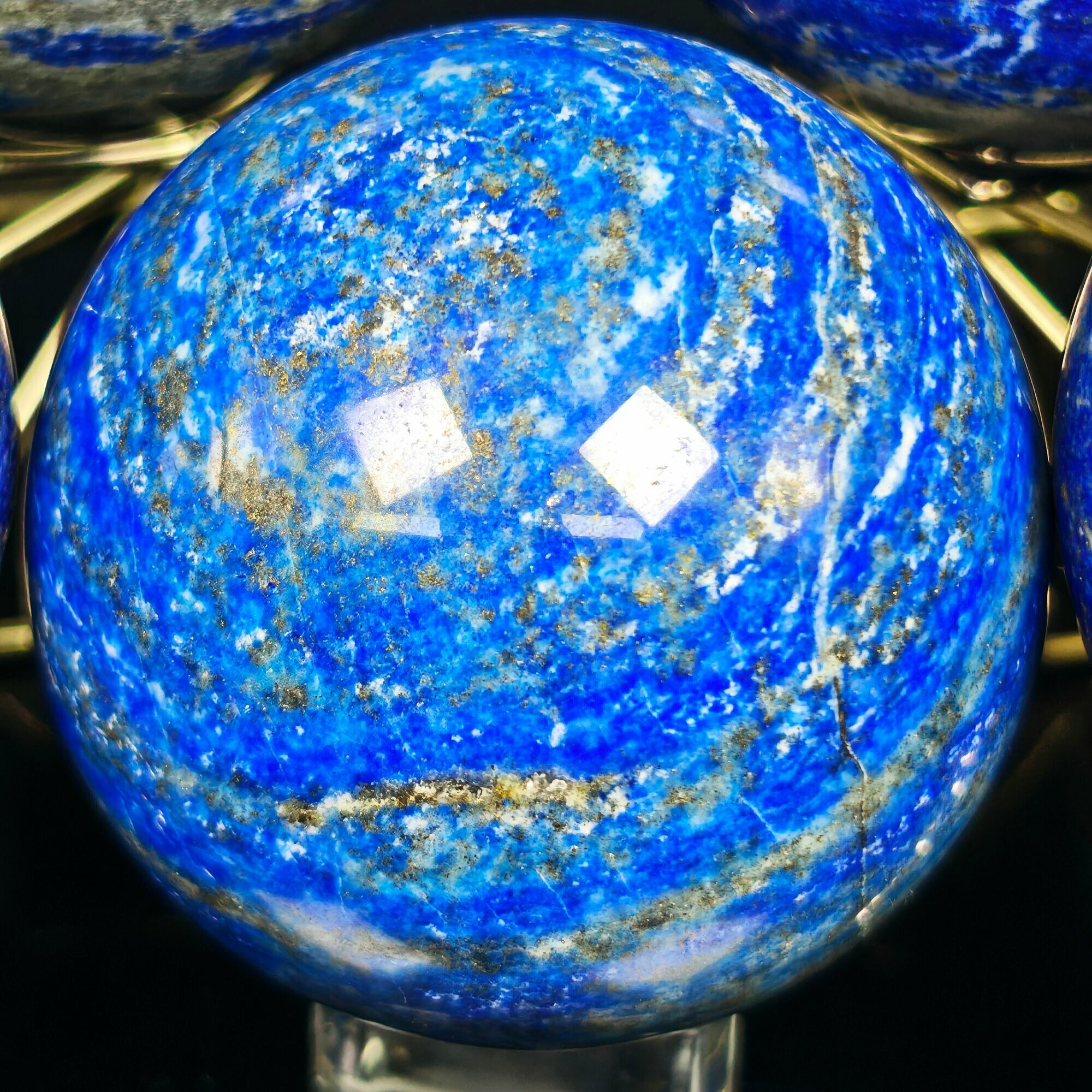 Шар из лазурита, натуральный камень, энергетический шар, для медитации и фэн-шуй