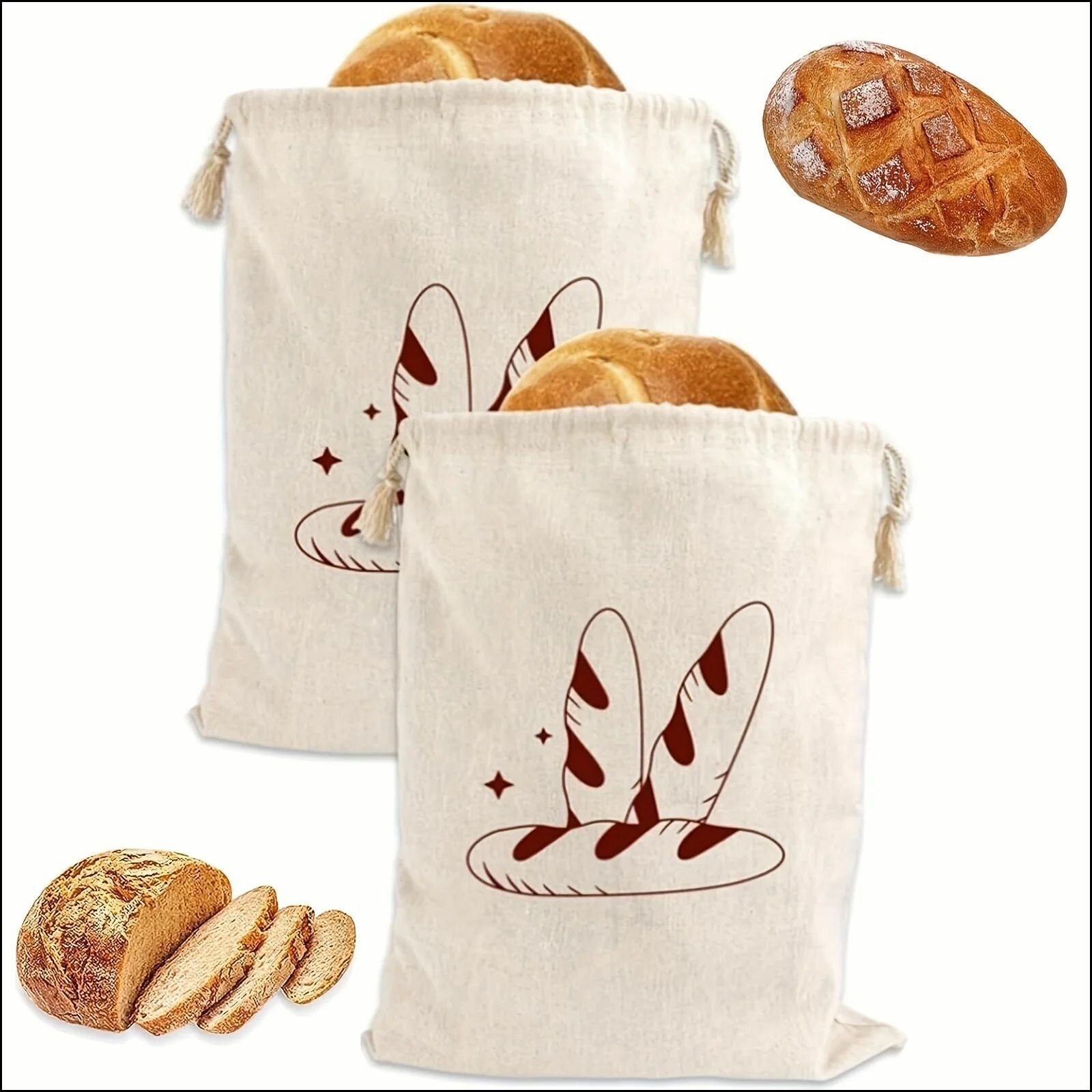 Эксклюзивный мешок для хранения хлеба 40 на 30 см