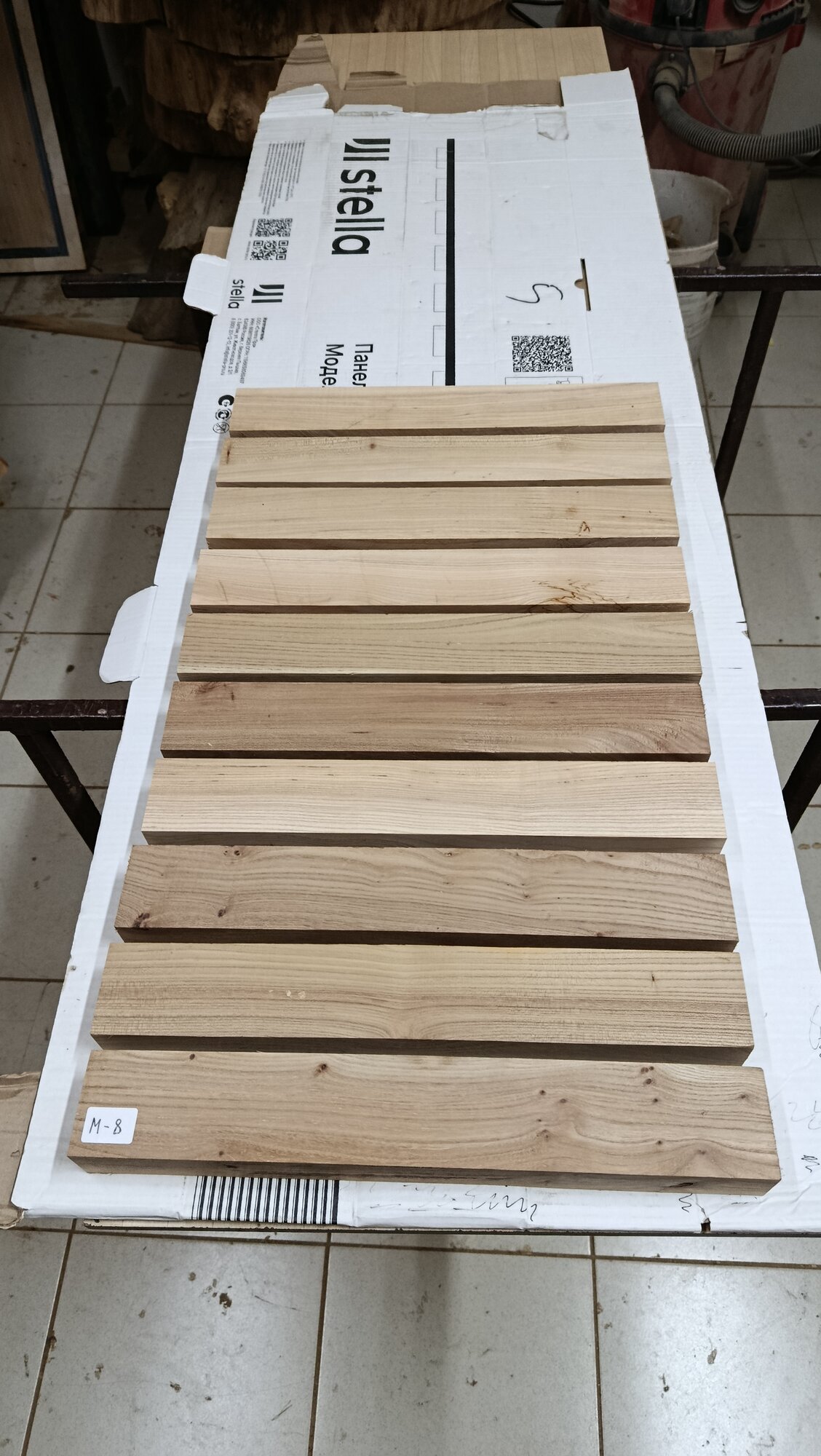 Комплект из 10-ти брусков карагача 40х6х4см(М8)высушенные и строганные