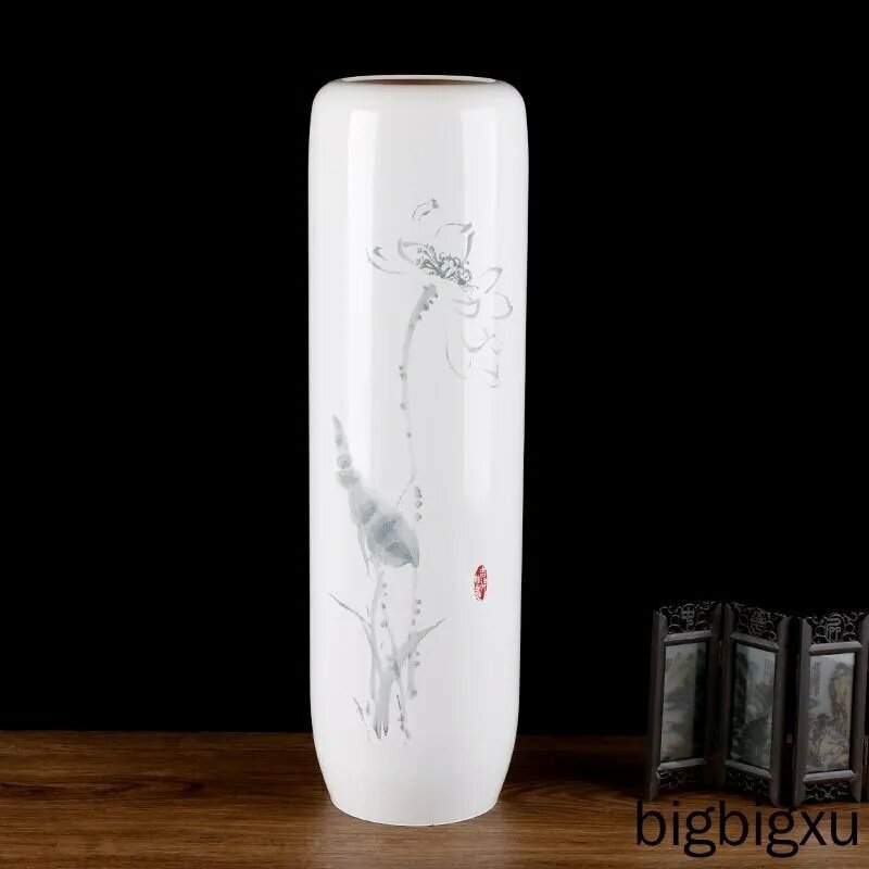 Ваза "Китайская напольная ваза", 55 см , Смола, 1 шт