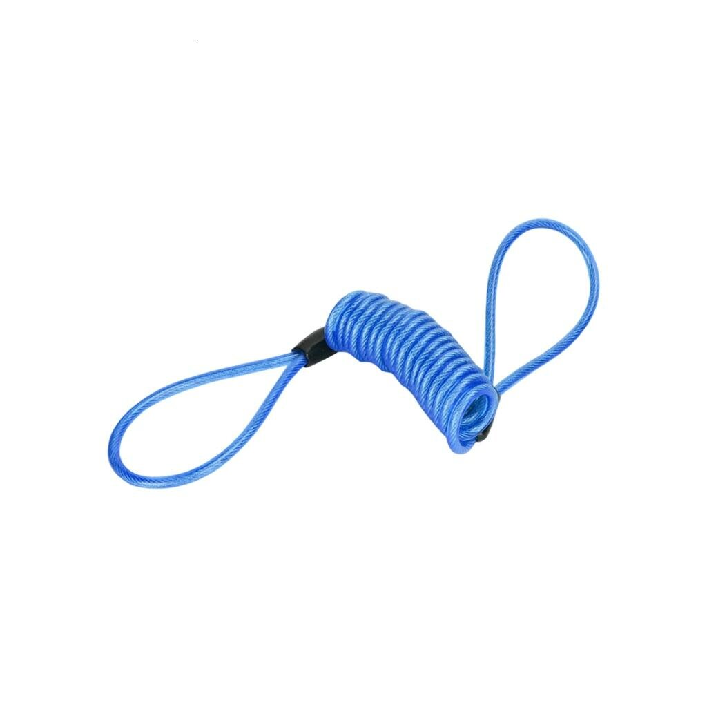 Дисковый замок для мотоцикла, Замок веревка синий