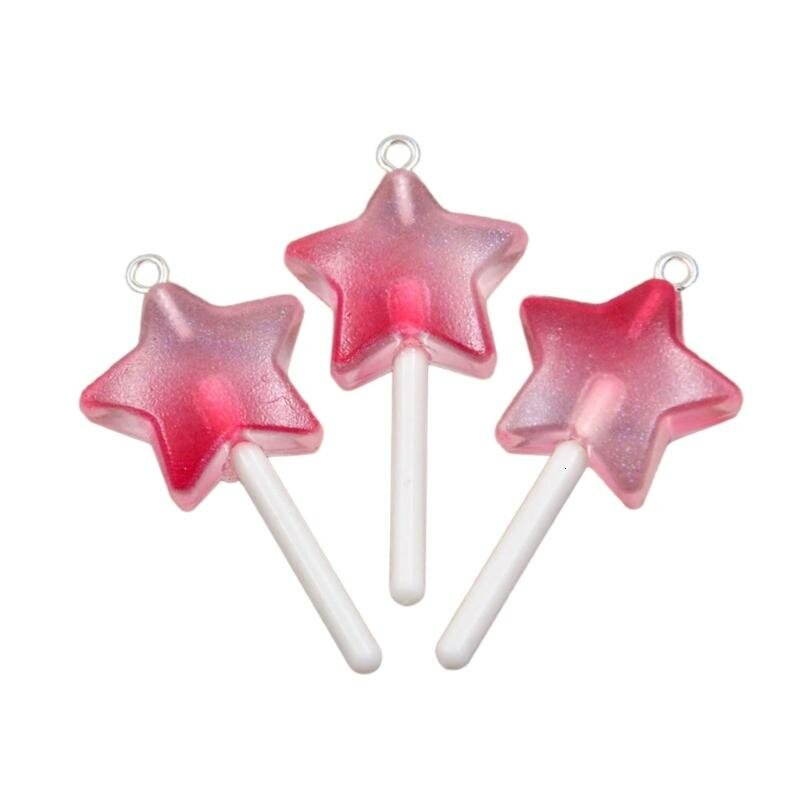 Подвеска «Звезда и сердце», Розовый - Пентаграмма.