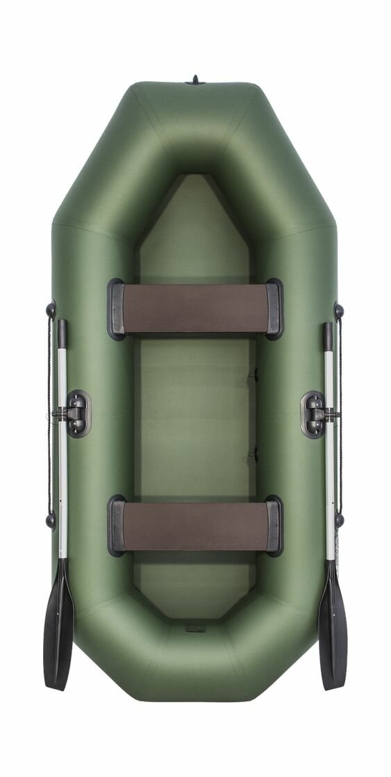 Надувная лодка ПВХ, аква-оптима 260, зеленый