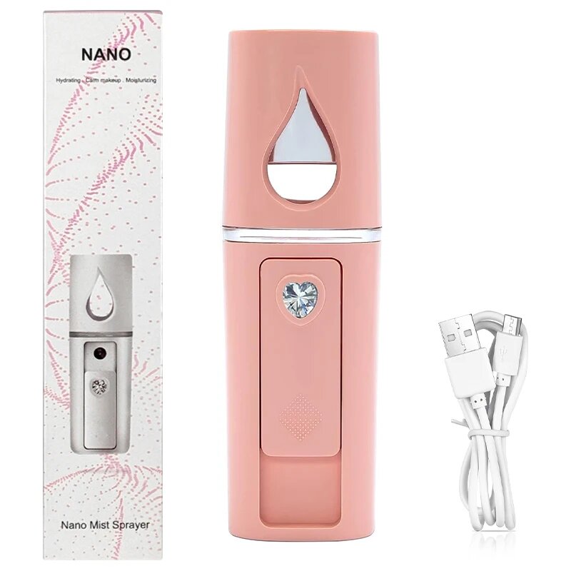 Увлажнитель для лица Nano Pink, портативный спрей