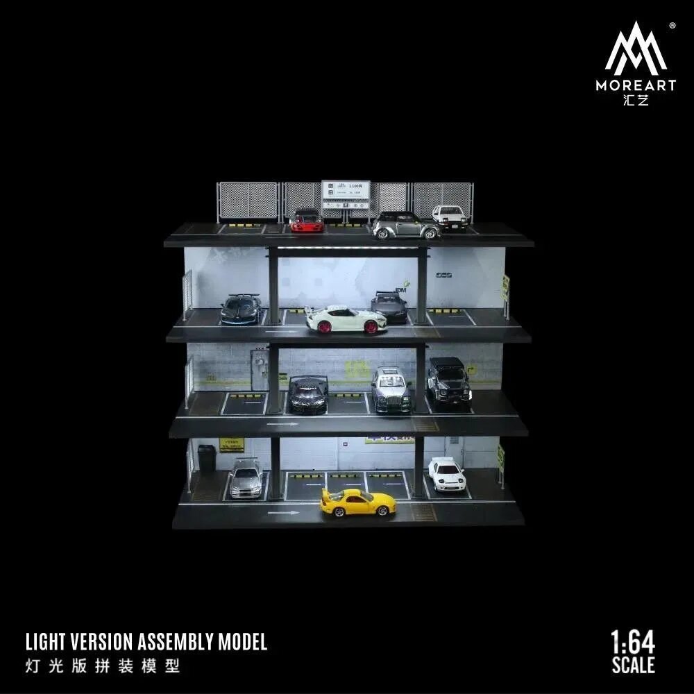 MoreArt 1:64 Гараж в стиле стальной рамы легкая версия Модель сценыcm