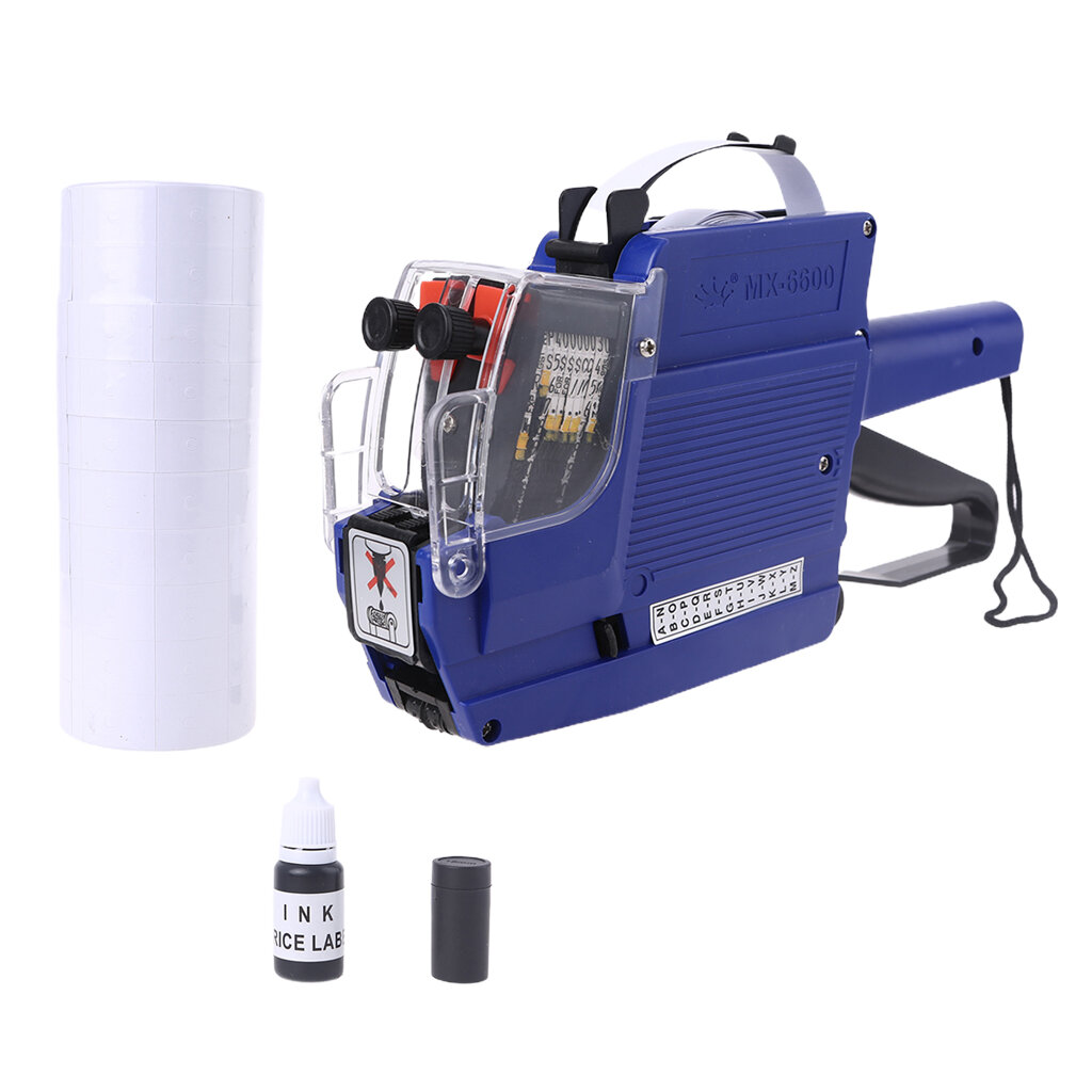 MX-6600 Двухстрочный Этикетировочный Ценник Gun Label 2 Линии для определения цен в розничных магазинах