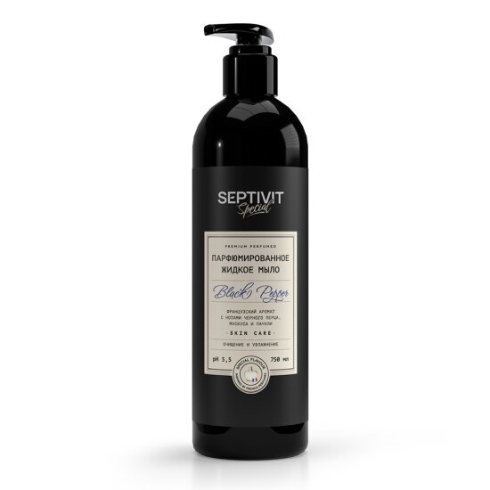 Парфюмированное мыло Septivit Black Pepper, 750 мл