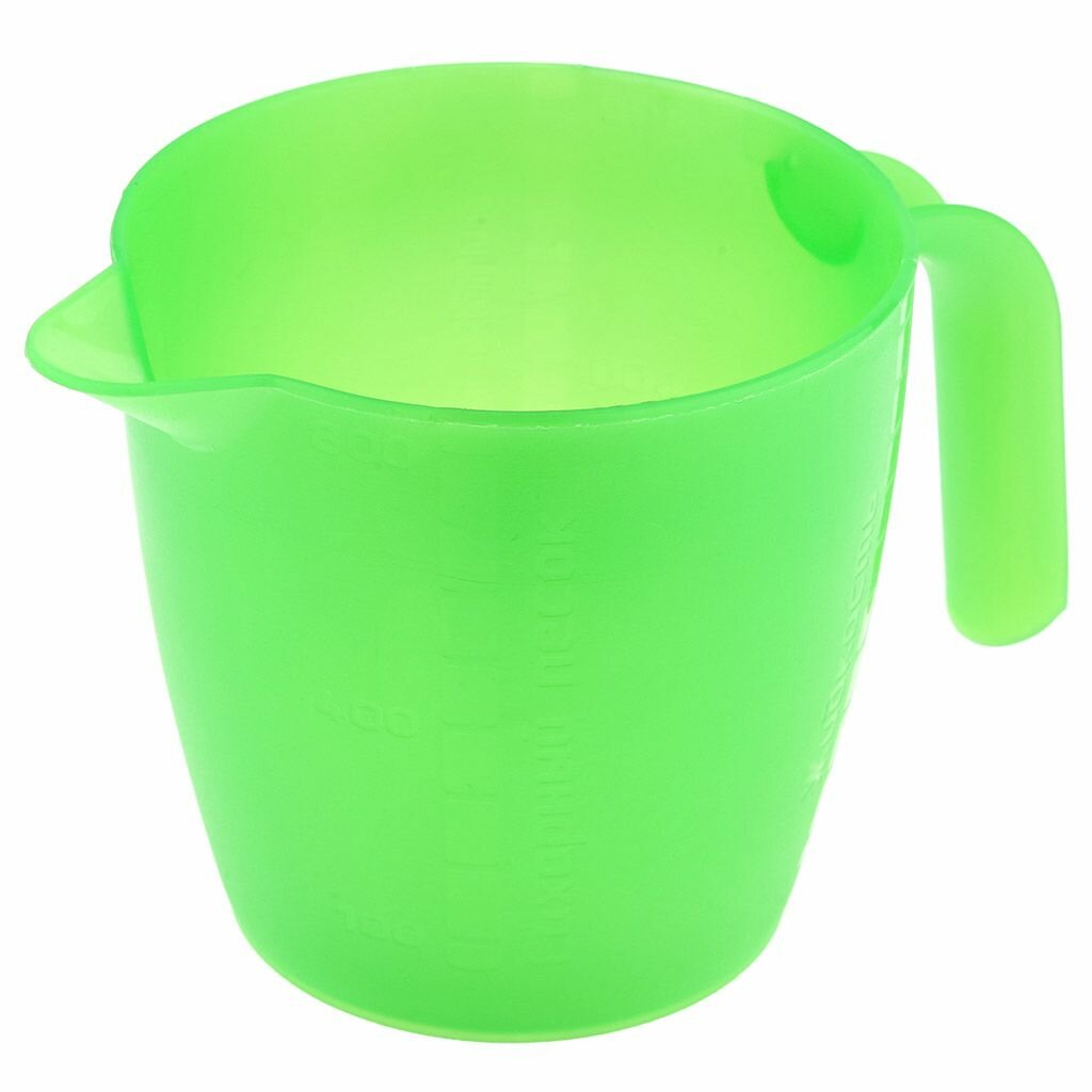Кружка мерная Домашняя Мода пластмассовая, 1 л, универсальная, полипропилен, зеленый полупрозрачный (340-0319)