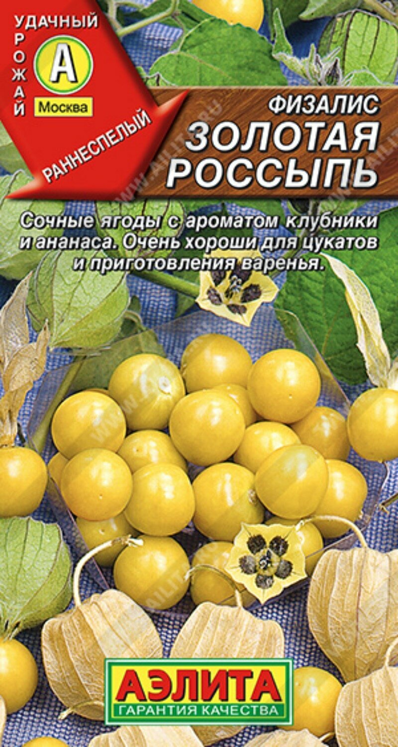 Семена Физалис Золотая россыпь (0,2 г), 2 пакета, Агрофирма Аэлита