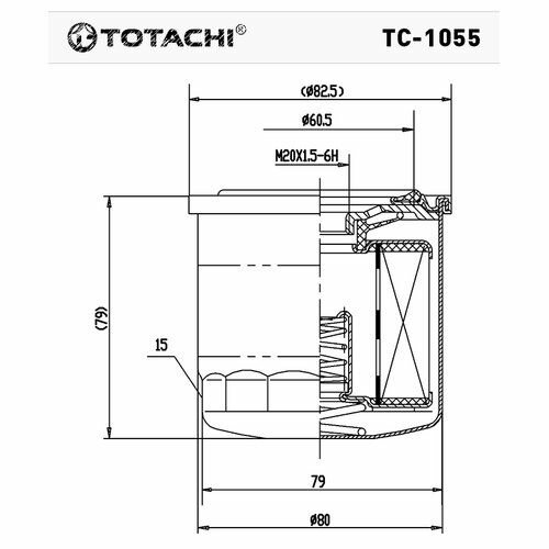 Фильтр масляный Totachi TC1055