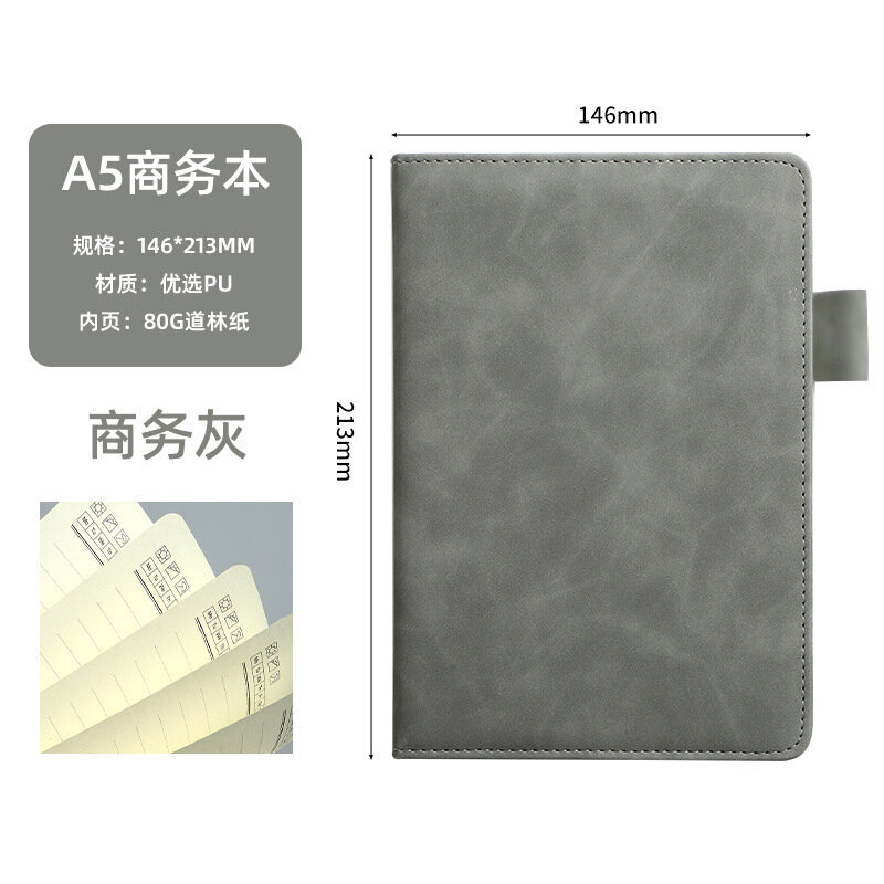 Подарочный набор бизнес-блокнотов формата А5 с застежкой, корпоративный офисный блокнот в подарок, с возможностью нанесения логотипа.