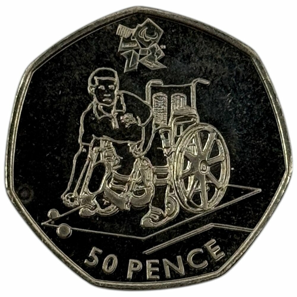 Великобритания 50 пенсов 2011 г. (XIV летние Паралимпийские игры, Лондон - Бочче) (CN)