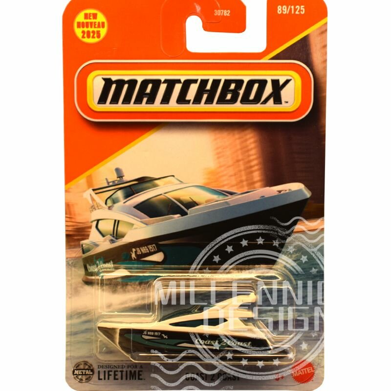Mattel Matchbox Модель автомобиля из сплава 1:64, Новая модель 2025 года, Серия 25F и E(89-яхта)