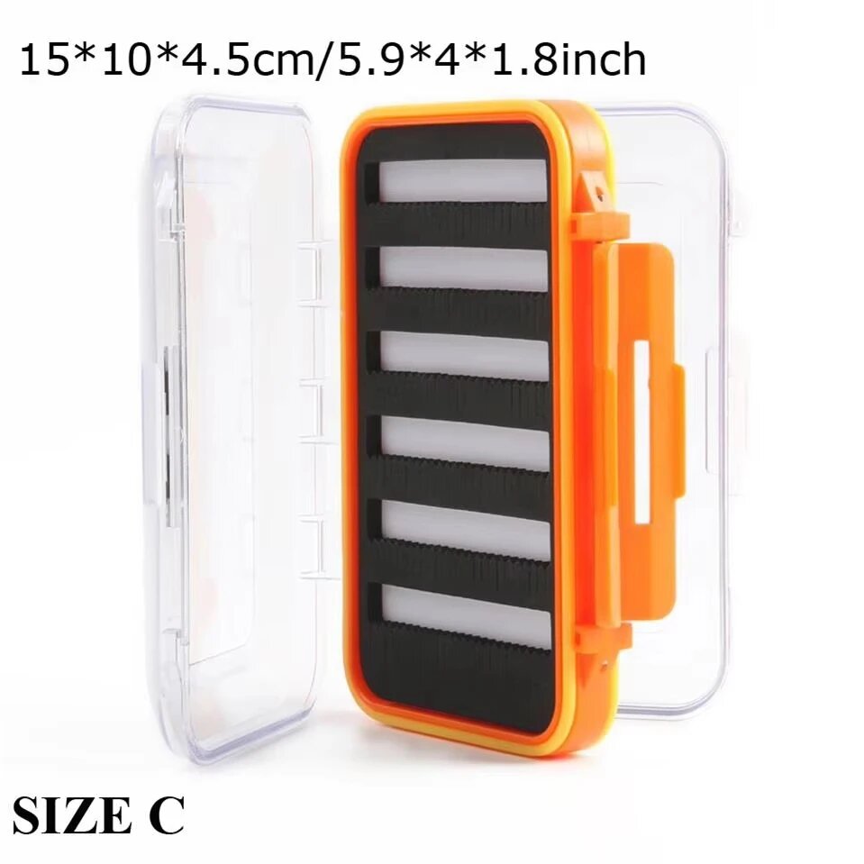 MAXIMUMCATCH DS водонепроницаемый бокс для мух 4 размеров Оранжевый, SIZE C HB18A Orange