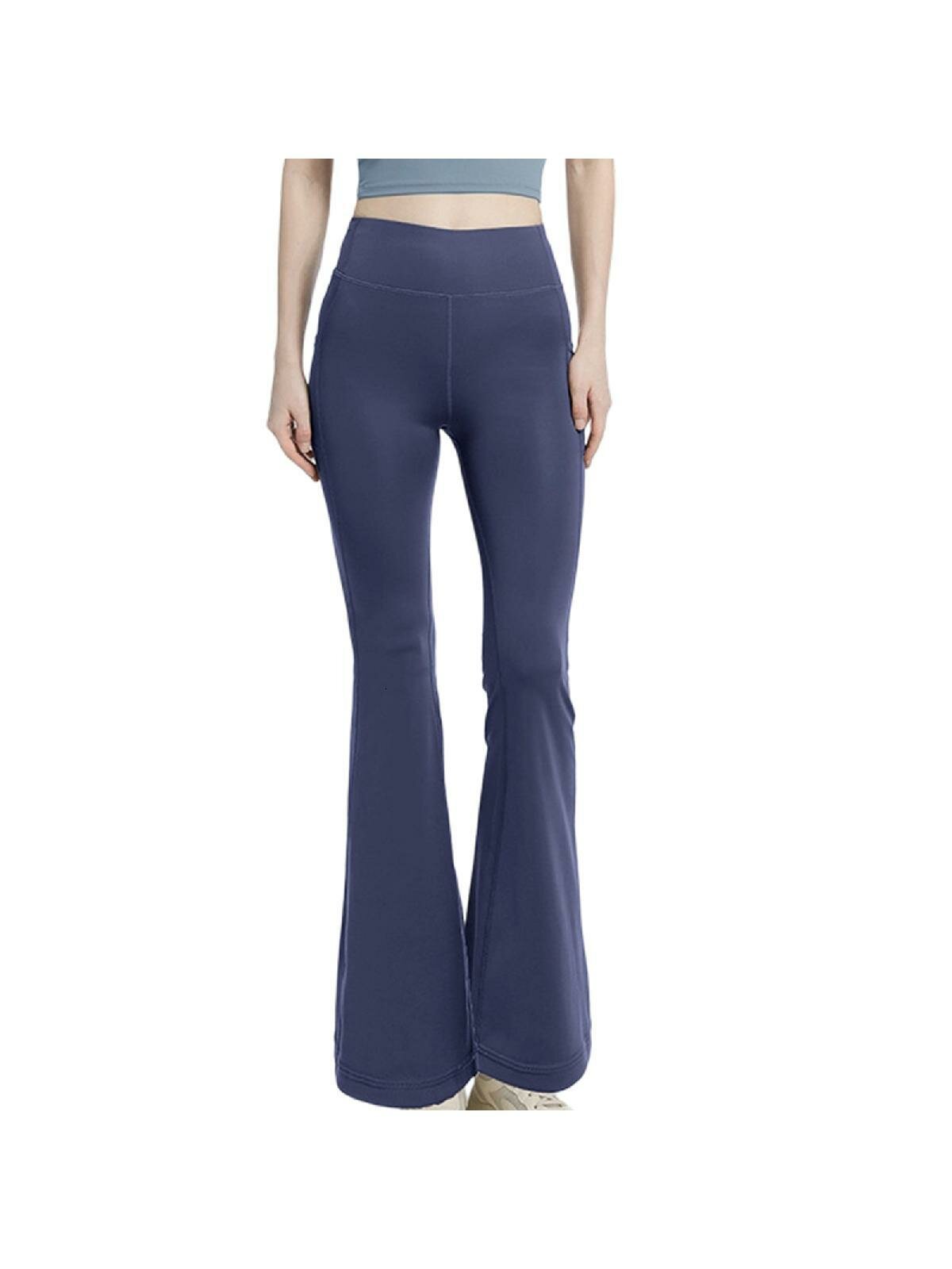 Женские Облегающие Брюки Для фитнеса С Высокой Талией И Расклешенным Низом, Тренировочные Леггинсы Из Влагоотталкивающей Ткани Для Пилатеса