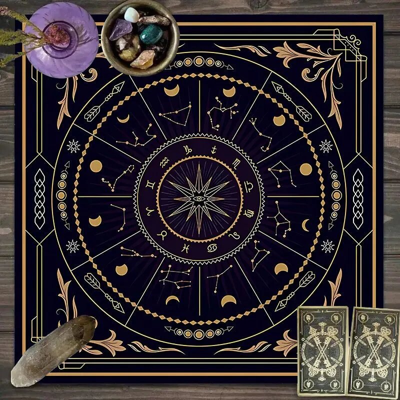 Скатерть для гадания таро 90X90CM мягкая фланель аксессуар для гадания