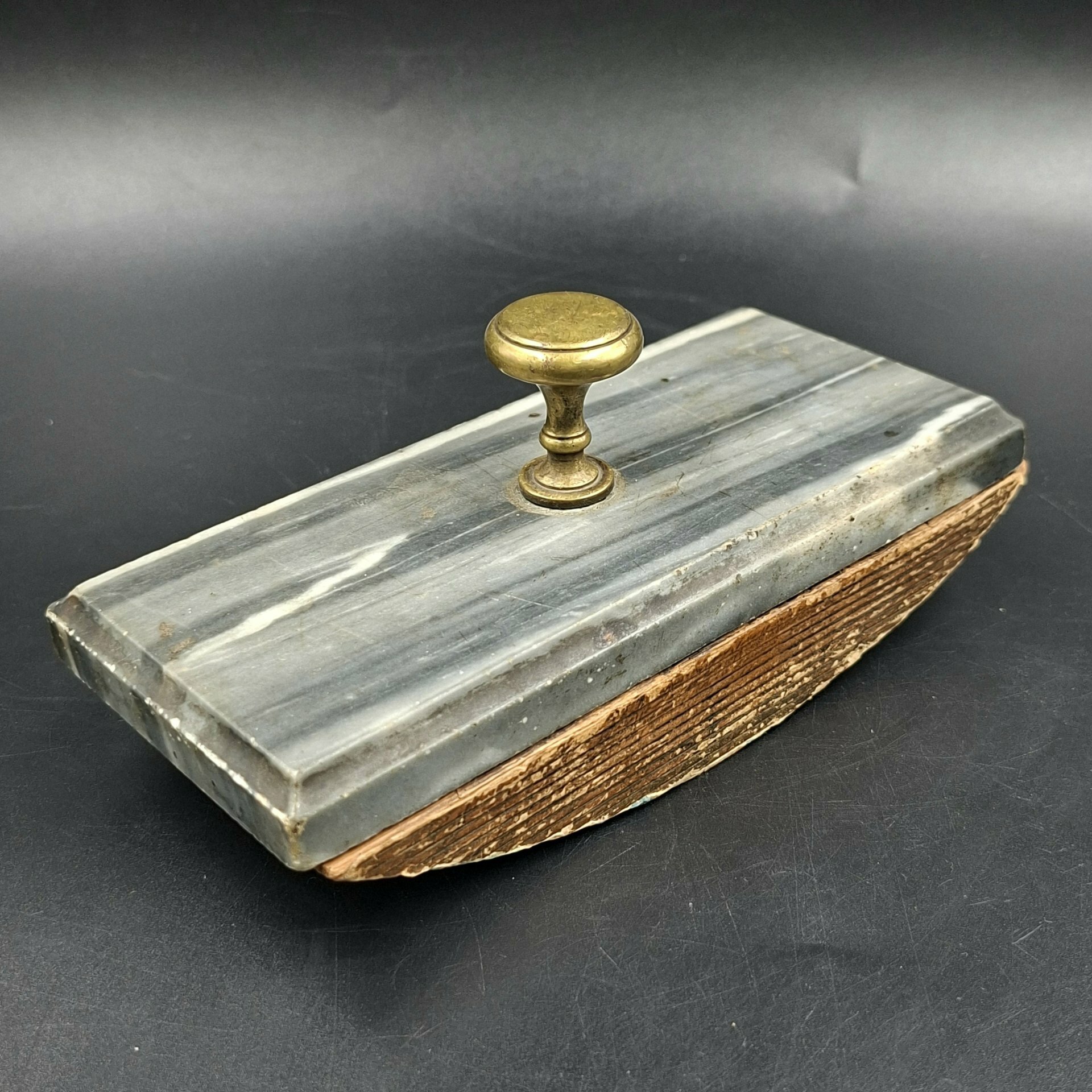 Пресс-папье для промокания чернил, мрамор, дерево, металл, СССР, 1900-1950 гг.