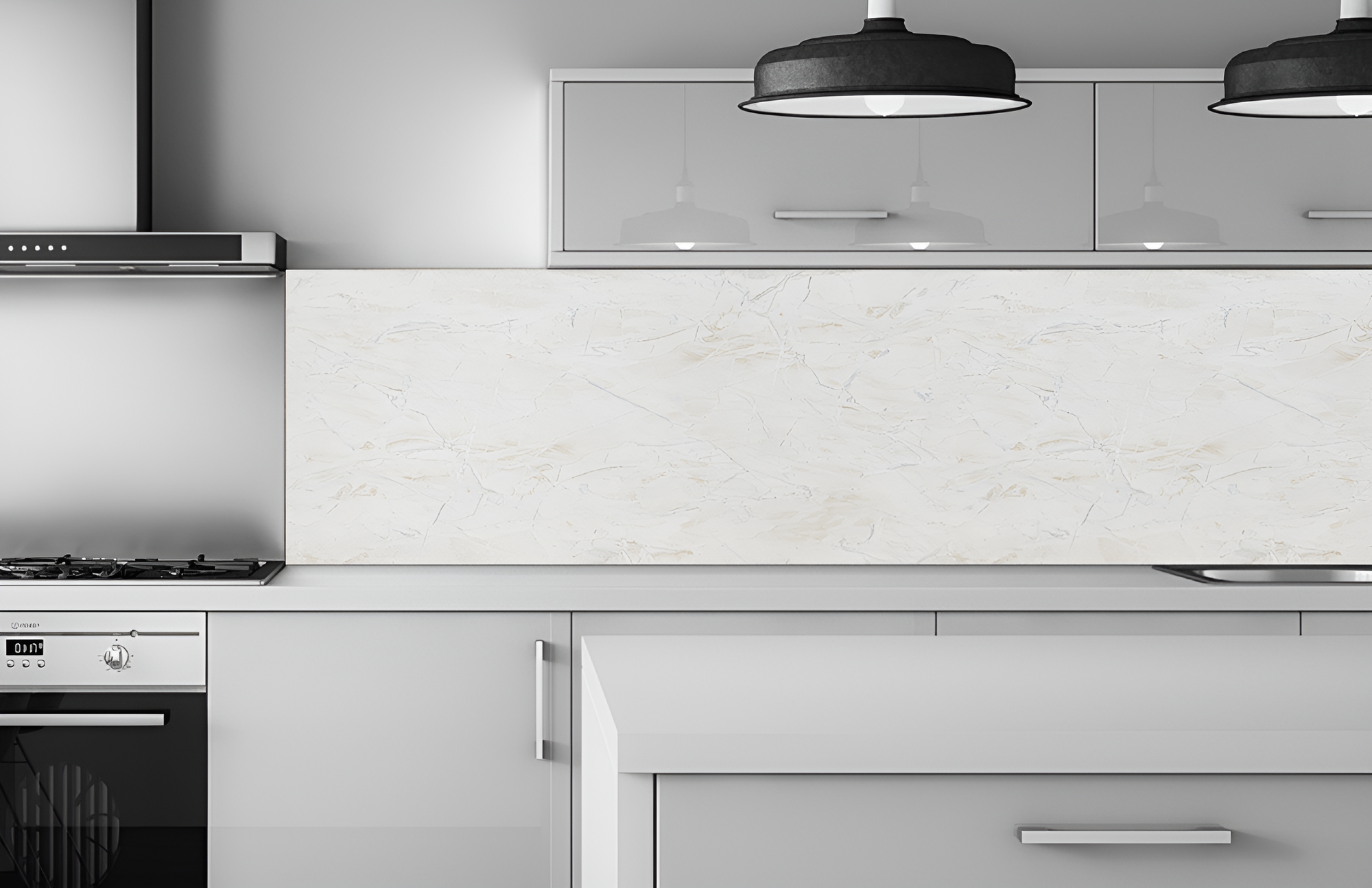 Кухонный фартук на стену "Скиф" 700x600 мм. Цвет - мрамор саламанка