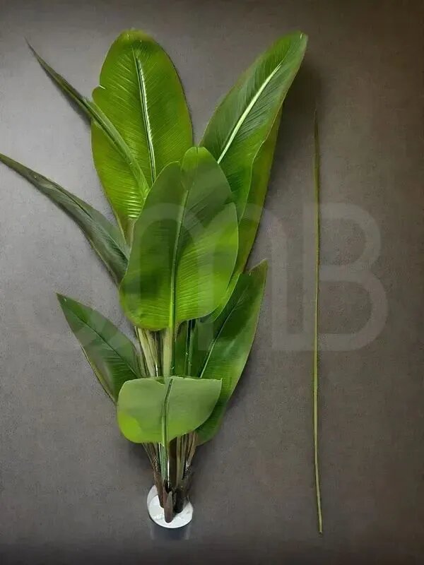Искусственные цветы, имитация бананового дерева 1шт, зеленый, ABS пластик, 900мм