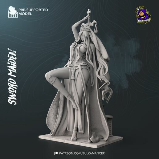 Сборная модель Sword Maiden, 244мм, 1/8 для покраски