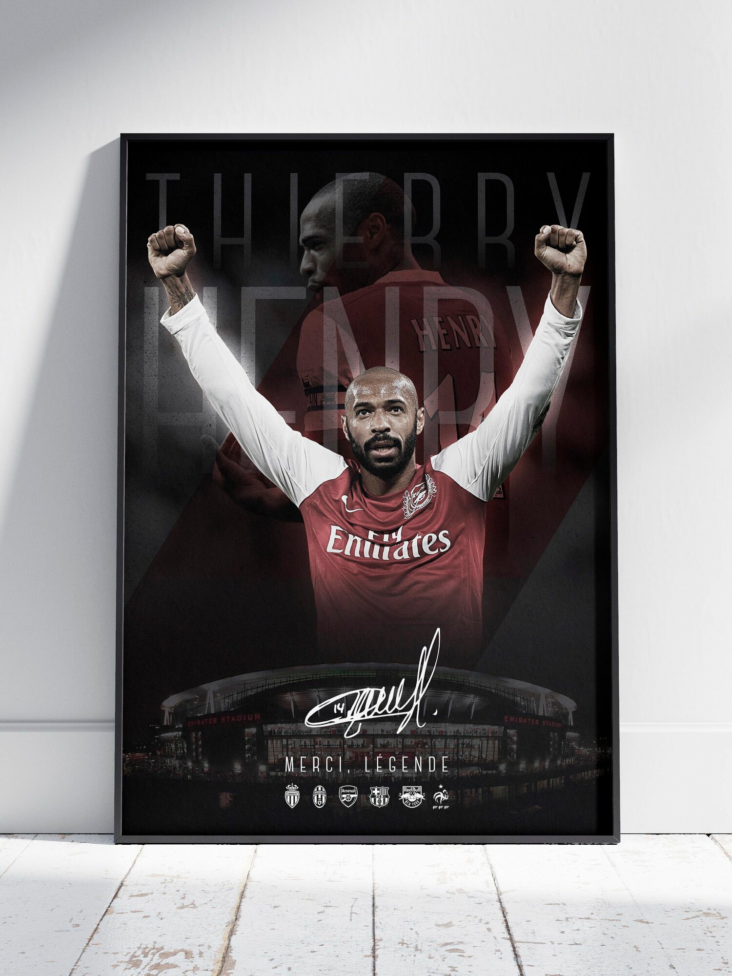 Плакат на стену для интерьера Монако (Тьерри Анри - Thierry Henry 6) - Постер по спорту и физической активности формата A4 (21x30 см)