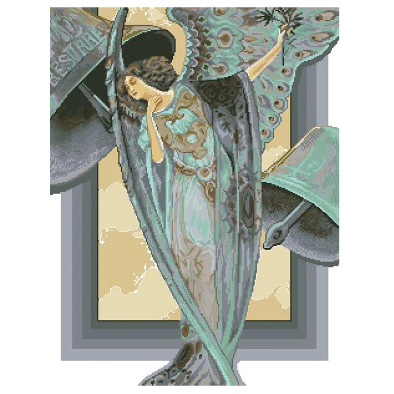 Комплект для вышивки крестом Amishop Ангел и колокольчики 18CT unprint canvas