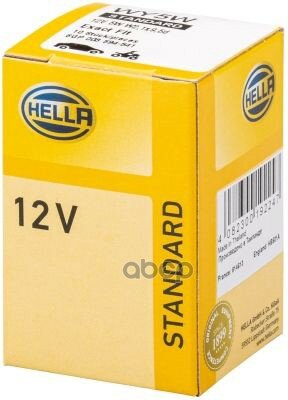 Лампа накаливания WY5W 12V 5W W 2,1 x 9,5d Amber HELLA арт. 8GP 003 594-541