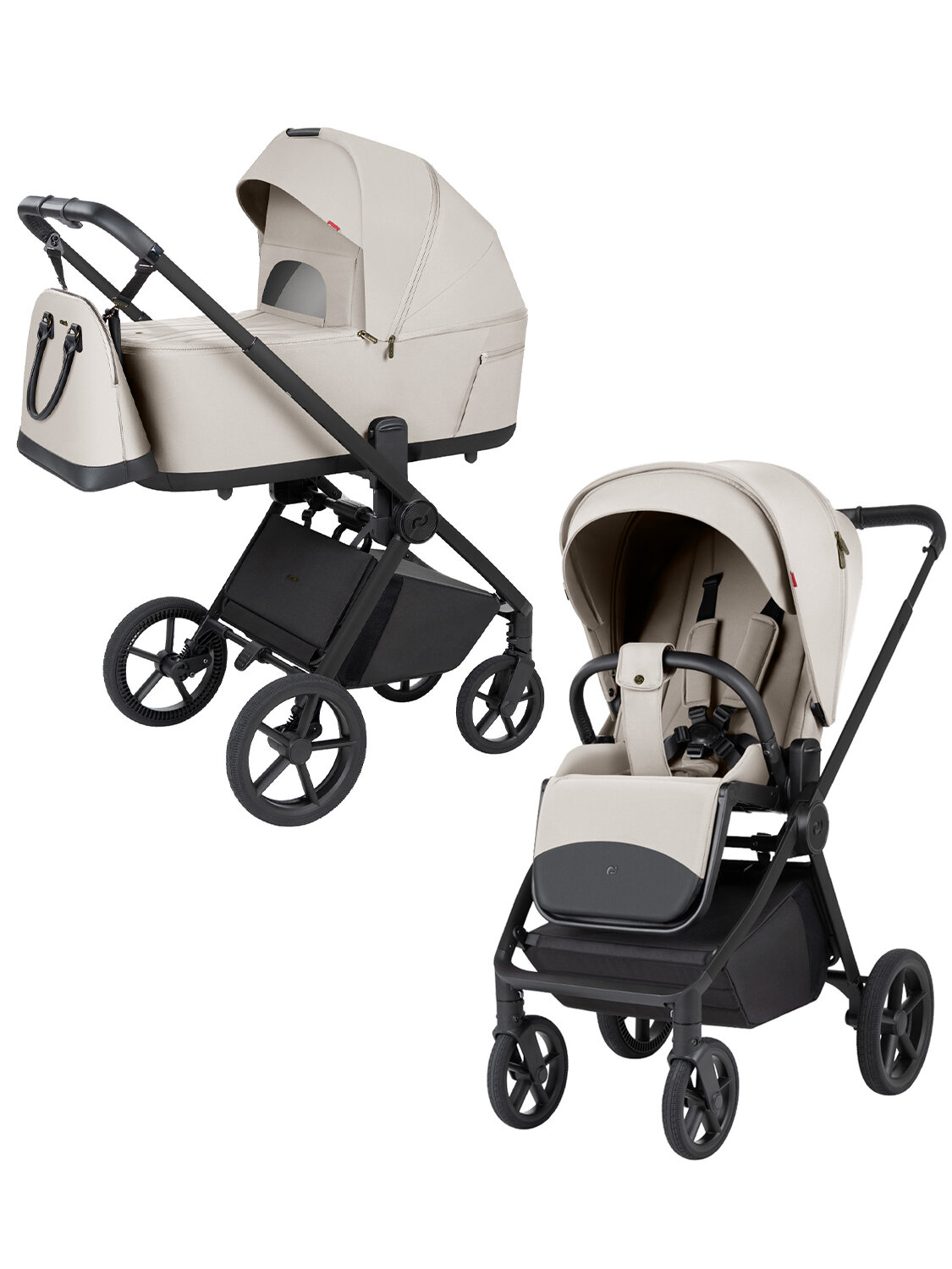Коляска 2 в 1 CARRELLO Ultra F CRL-6556, серый (milk grey)