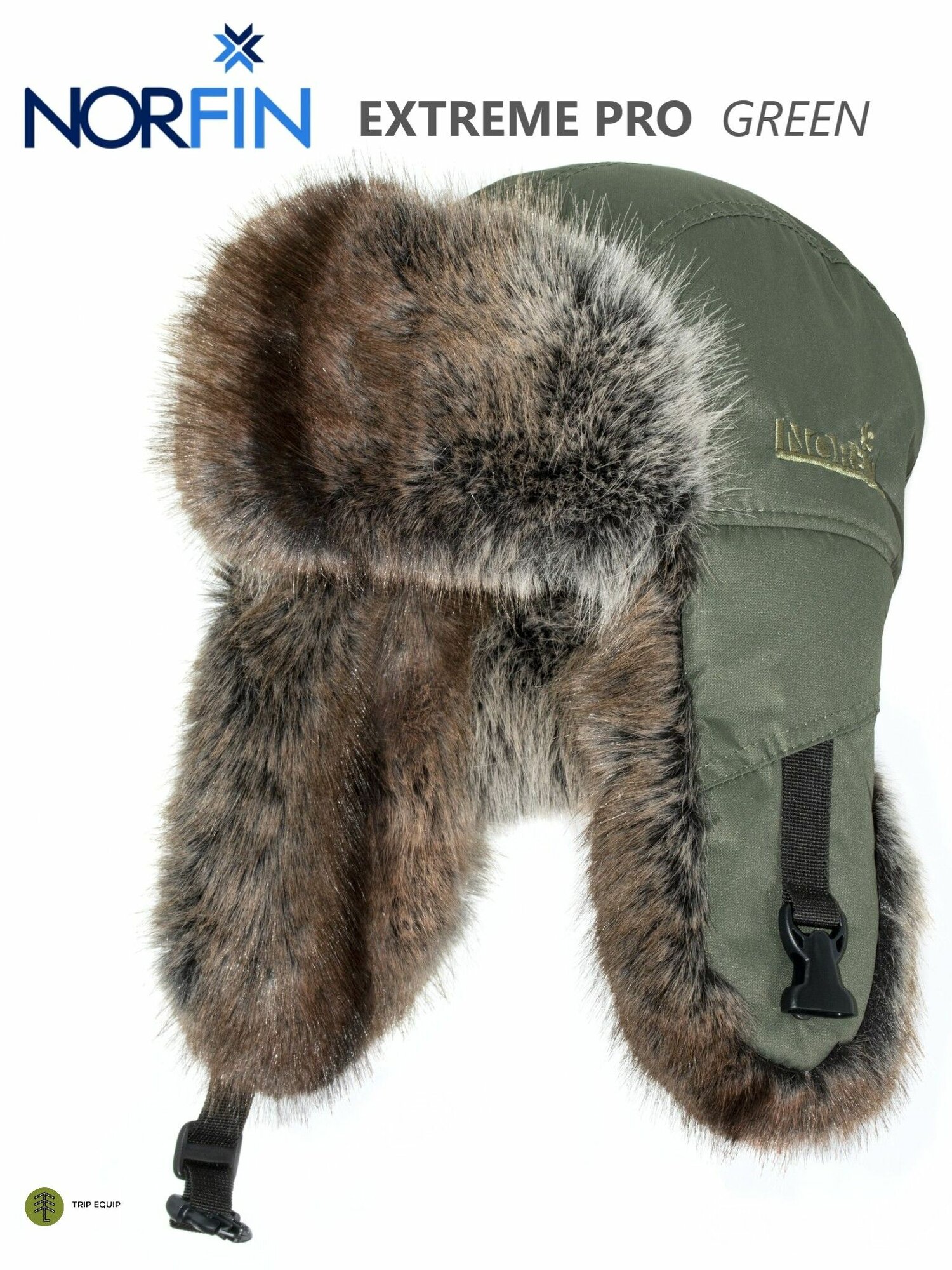 Шапка-ушанка Norfin EXTREME PRO GREEN р. XL (302804-XL)