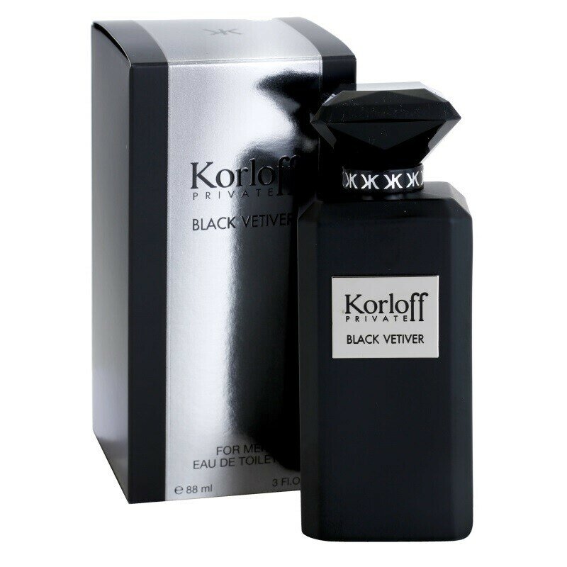 Туалетная вода Korloff Paris Private Black Vetiver 88 мл / Карлофф Париж Корлофф Приват Блэк Ветивер / Чёрный ветивер