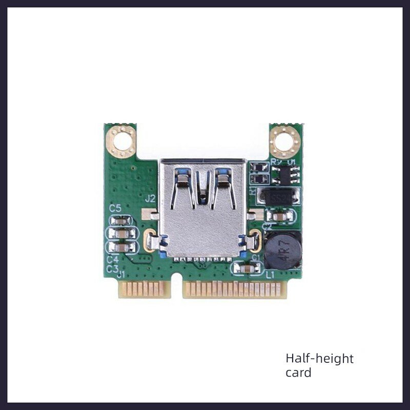 Мини PCI-E к USB 2.0 адаптер карта - Полувысота для ноутбуков, расширительная карта для слотов PCI Express