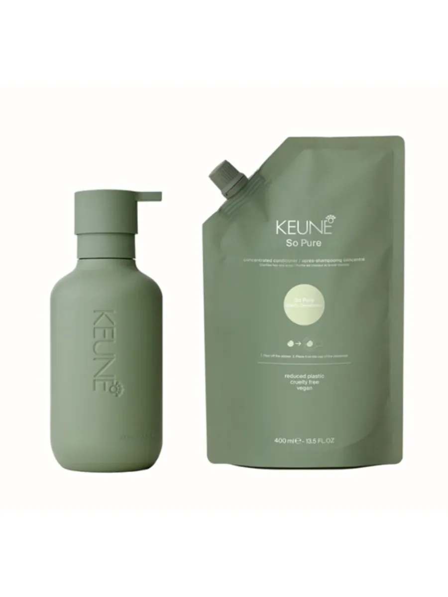 Кондиционер Keune So Pure Clarify Conditioner Refill, СПА Очищающий, Набор: кондиционер, 400 мл + флакон