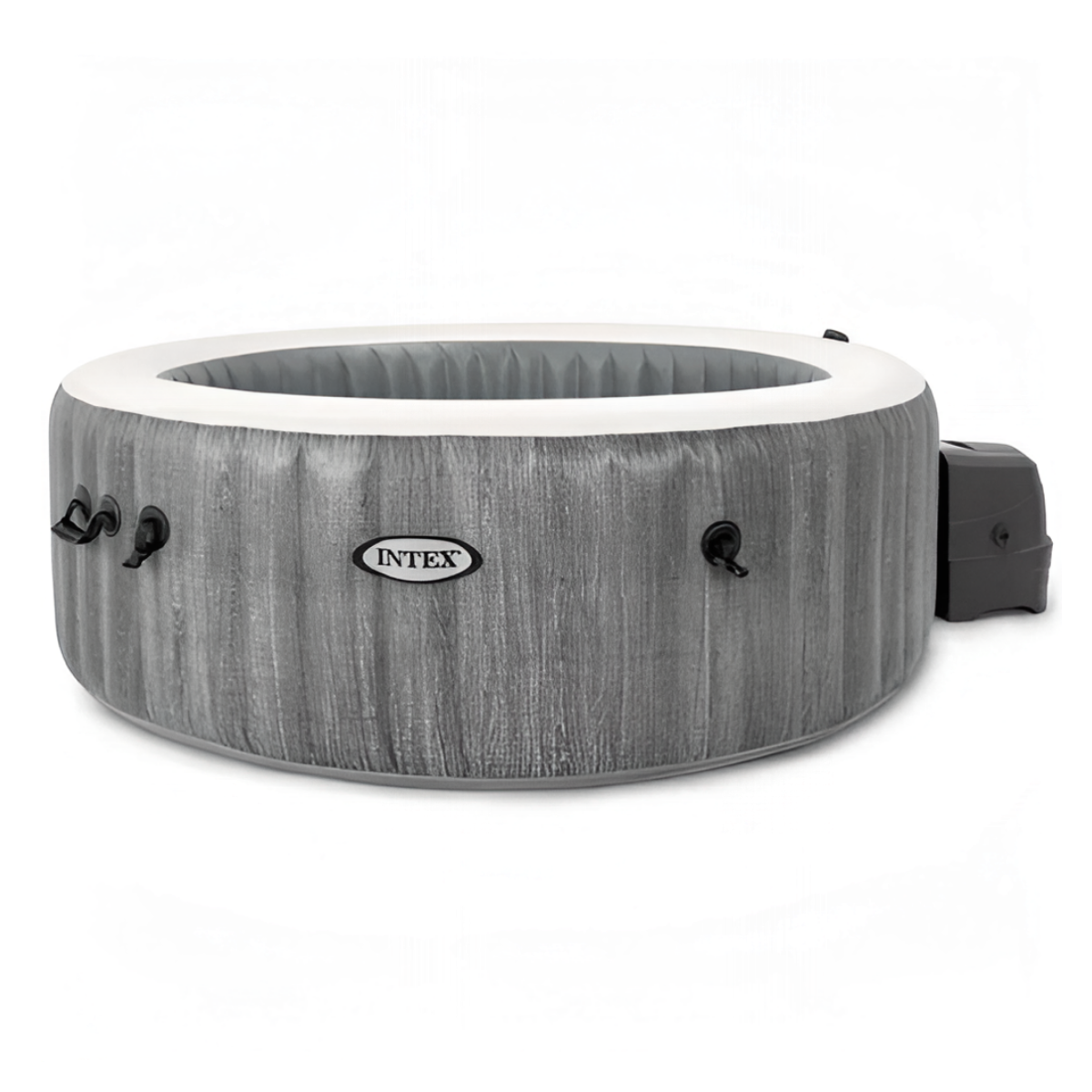 СПА-бассейн Intex Greywood Deluxe 28440 серый, надувной гидромассажный, диаметр 196 см