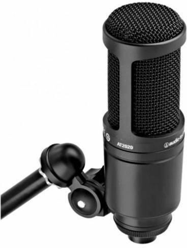 Микрофон проводной Audio-Technica AT2020, разъем: XLR 3 pin (M), черный
