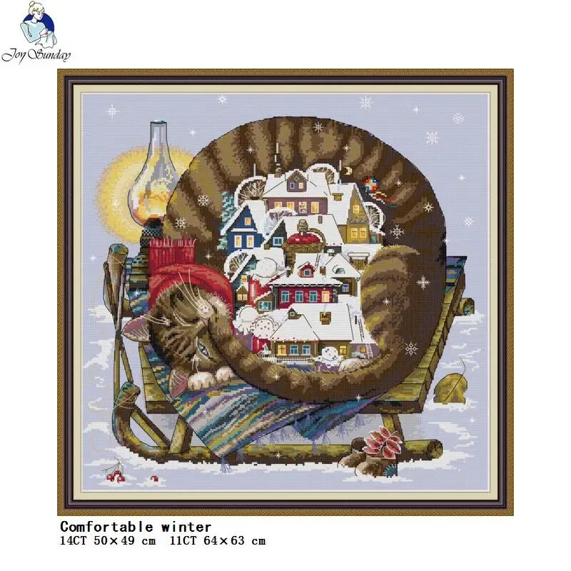Вышивка крестиком Joy Sunday Тигр 14CT с печатью