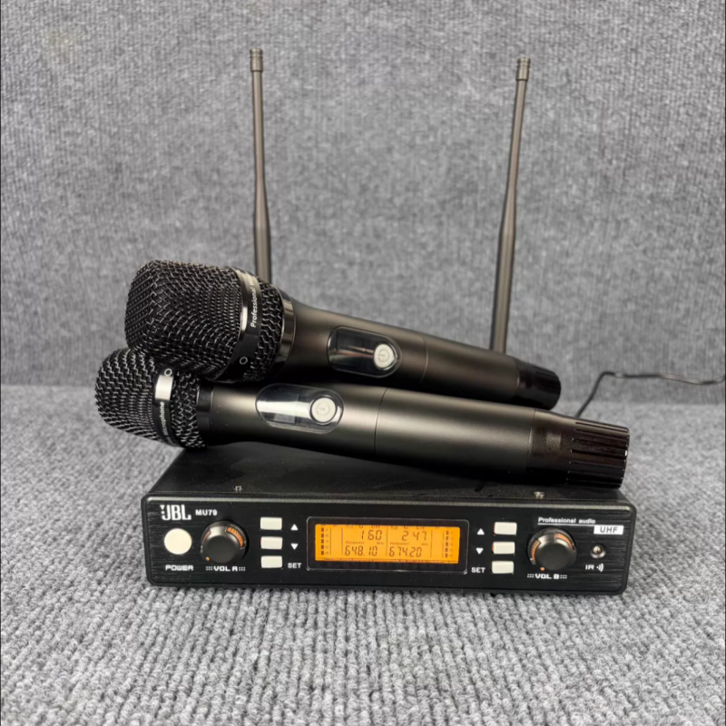 MU79 Wireless Microphone Dual Professional Teaching Performance Mic Stage Hosting KTV Home Karaoke OK Singing Receiver Handheld