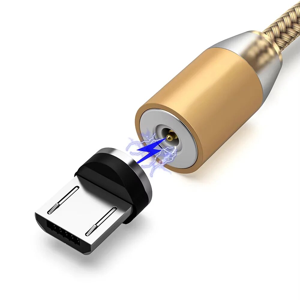 Магнитный кабель USB Micro USB 1м For MicroGold