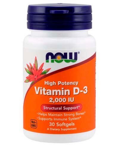NOW Vitamin D-3 2000 ME 30 капс (NOW)
