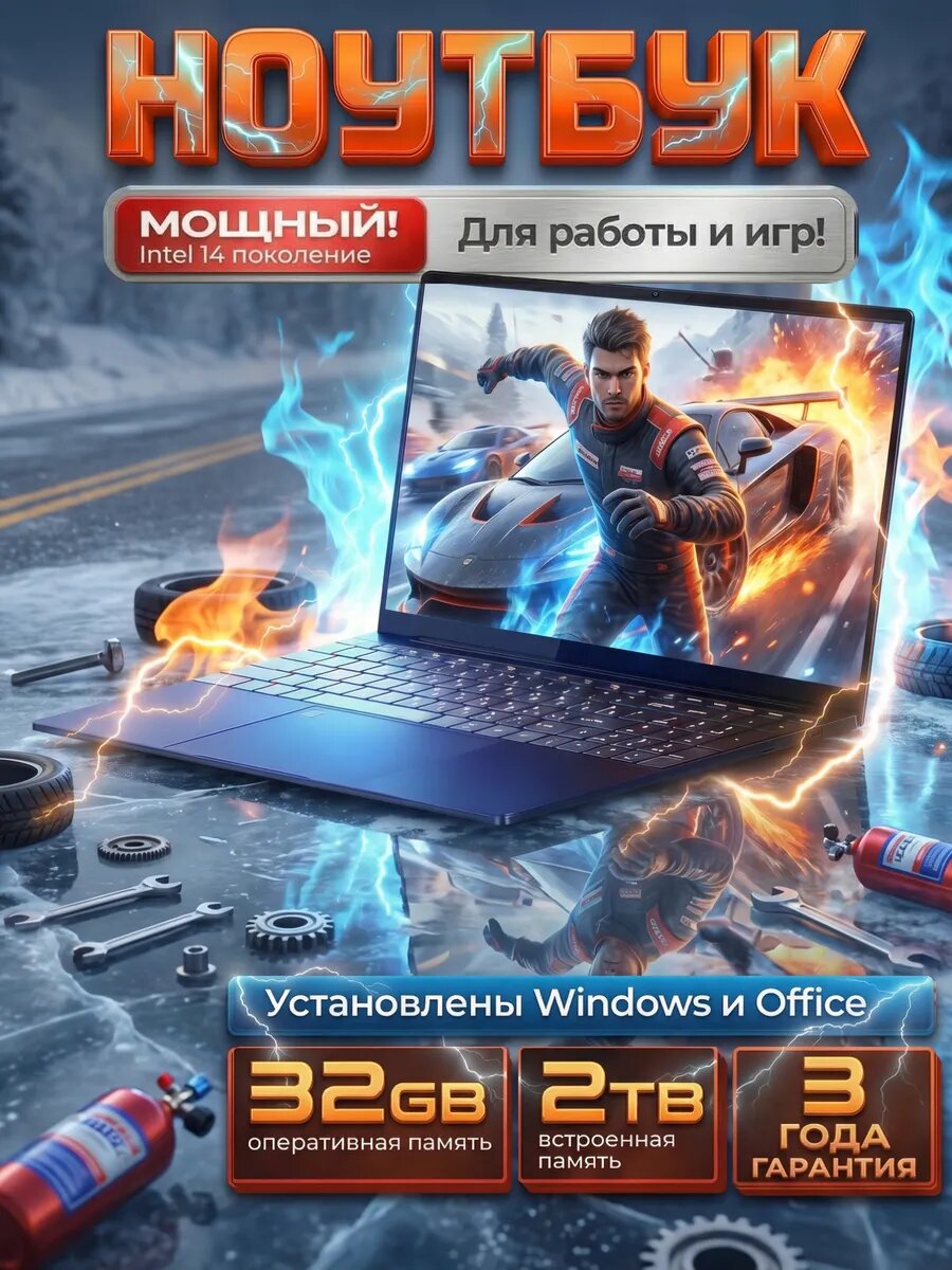 Ноутбук HiGH TECH R696 Intel H-Series RAM 32GB / SSD 2048GB