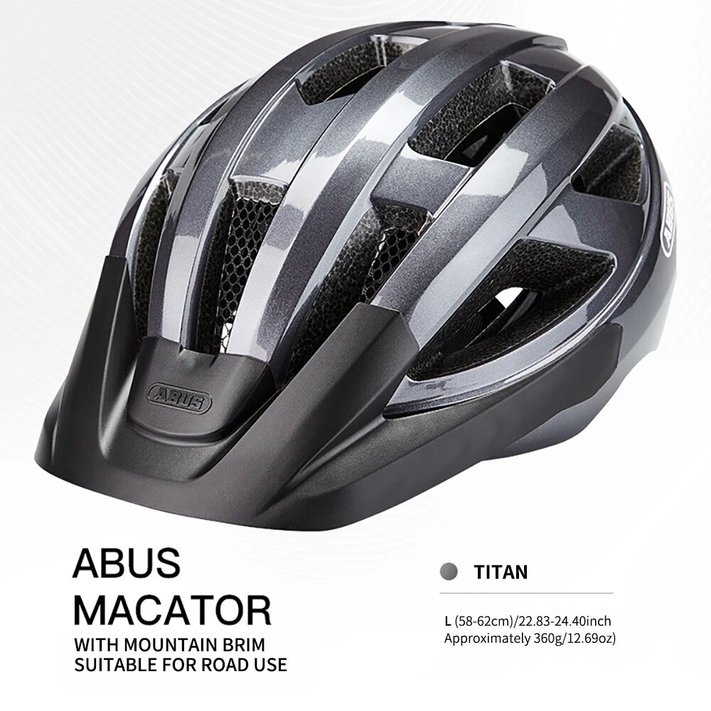 ABUS Macator шлем вело черный Titan