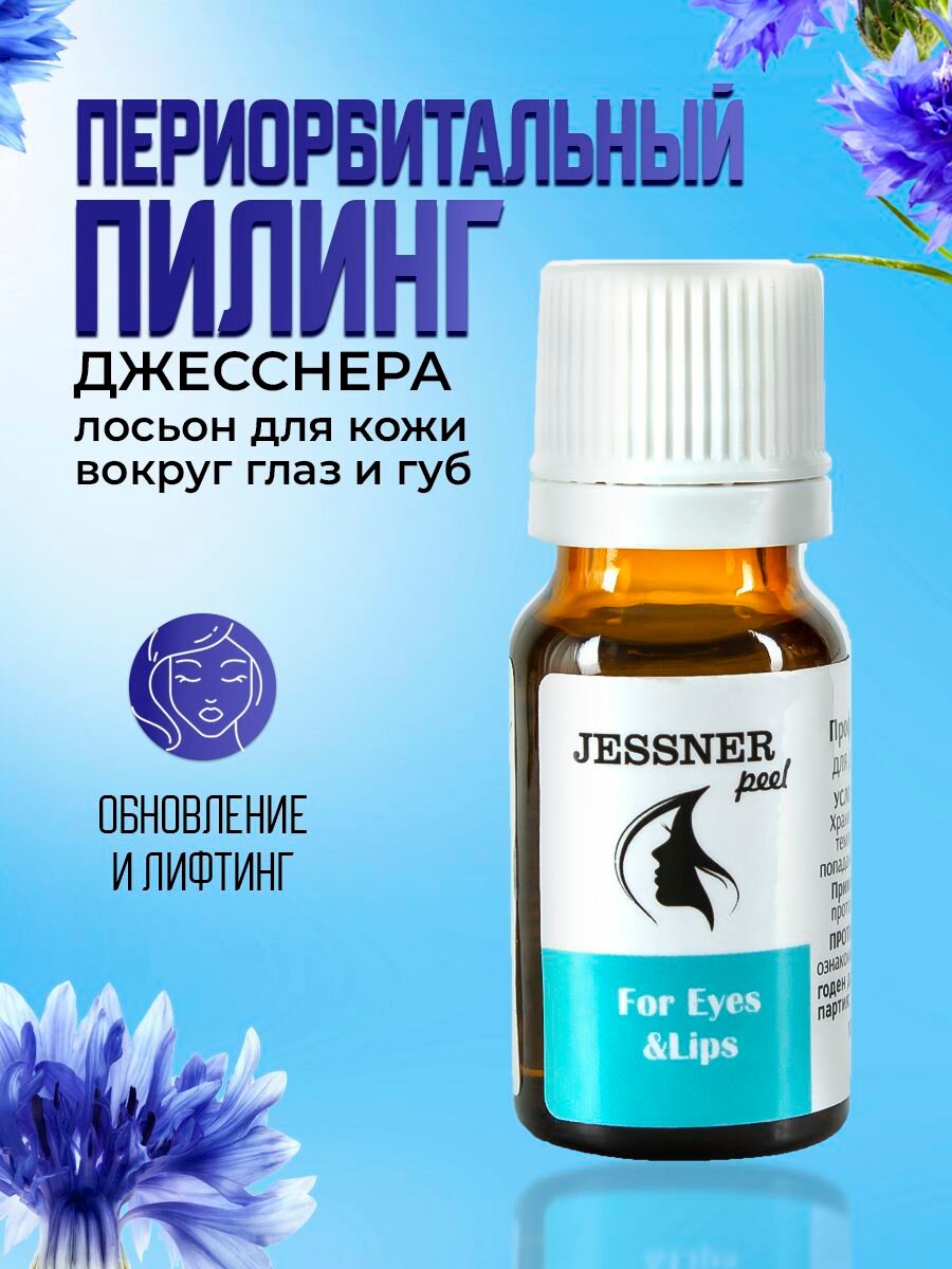 Trend Cosmetics Пилинг для кожи вокруг глаз и губ For Eyes & Lips, 10 мл / Омолаживающий пилинг от морщин, темных кругов и отеков