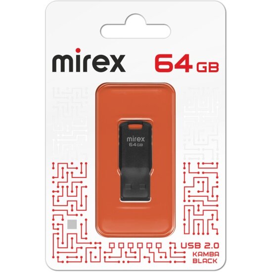 Флэш накопитель Mirex 64 Гб KAMBA BLACK USB 2.0 (13600-FMUKBK64)