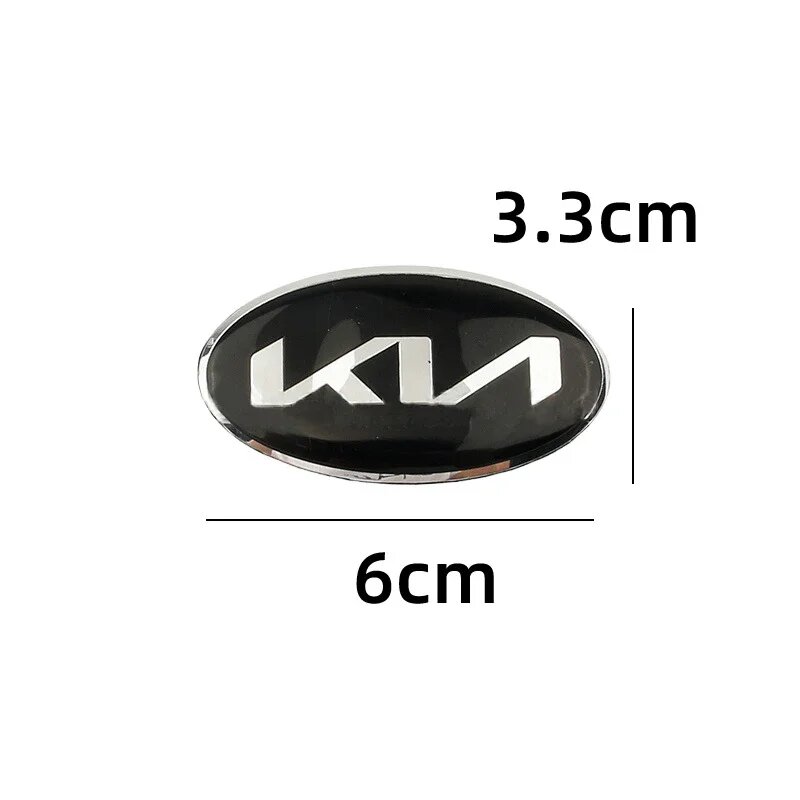 Логотип KIA 6x3.3см, эмблема на капот, руль, багажник