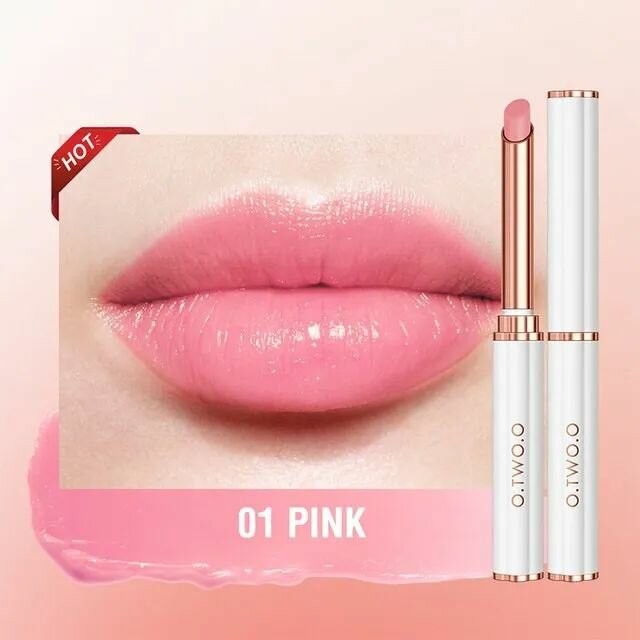 O.TWO.O Бальзам для губ увлажняющий, 01 Pink